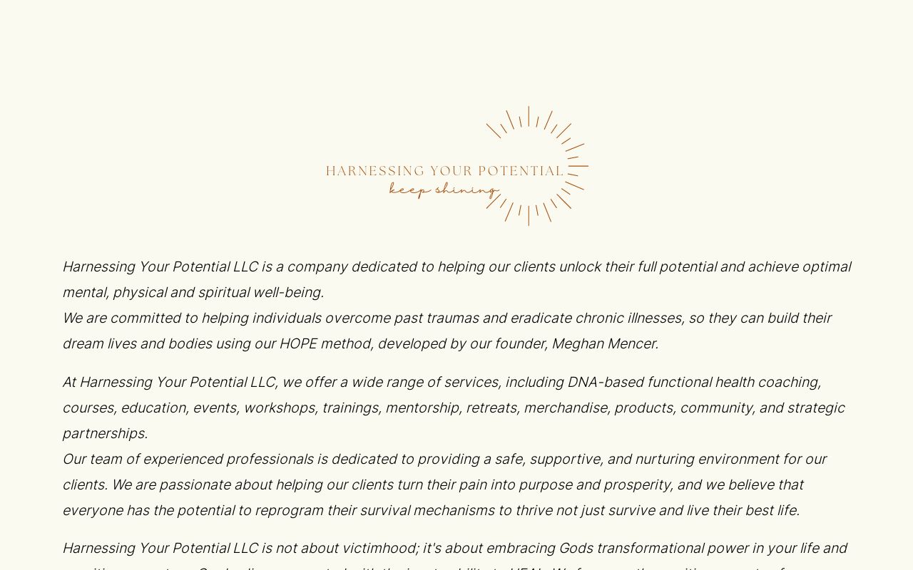 Harnessing Your Potential